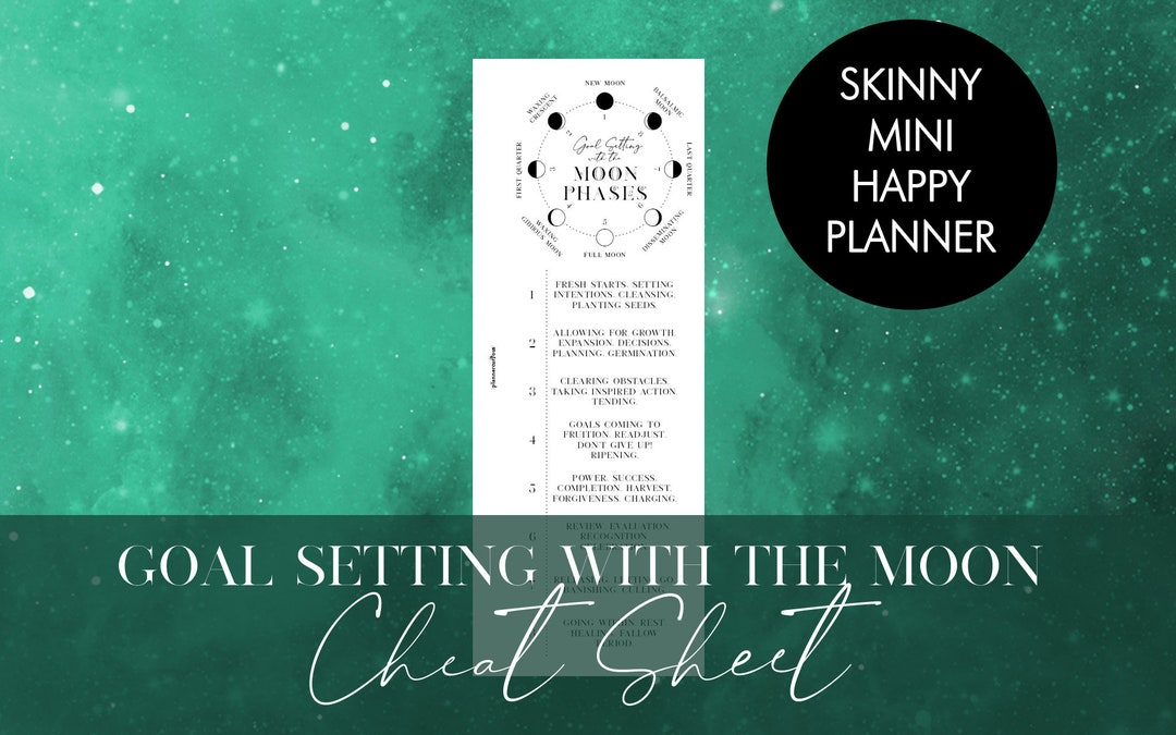 Goal Setting With the Moon Phases Printable for Skinny Mini Happy ...