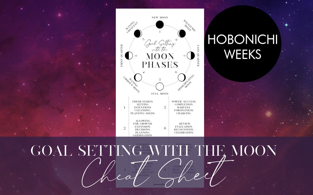 Goal Setting With the Moon Phases Printable for Hobonichi Weeks ...