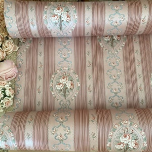 Vintage Victorian Floral Rose Wallpaper by the Yard - Etsy