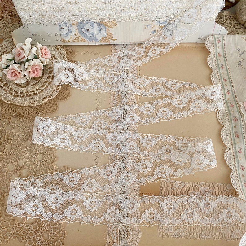Vintage French Lace Ivory Ribbon Lace Trim by the Yard - Etsy