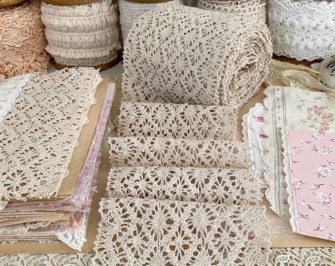 Floral Crochet Lace Trim Venise Cluny Lace by the Yard - Etsy