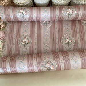Vintage Victorian Floral Rose Wallpaper by the Yard - Etsy