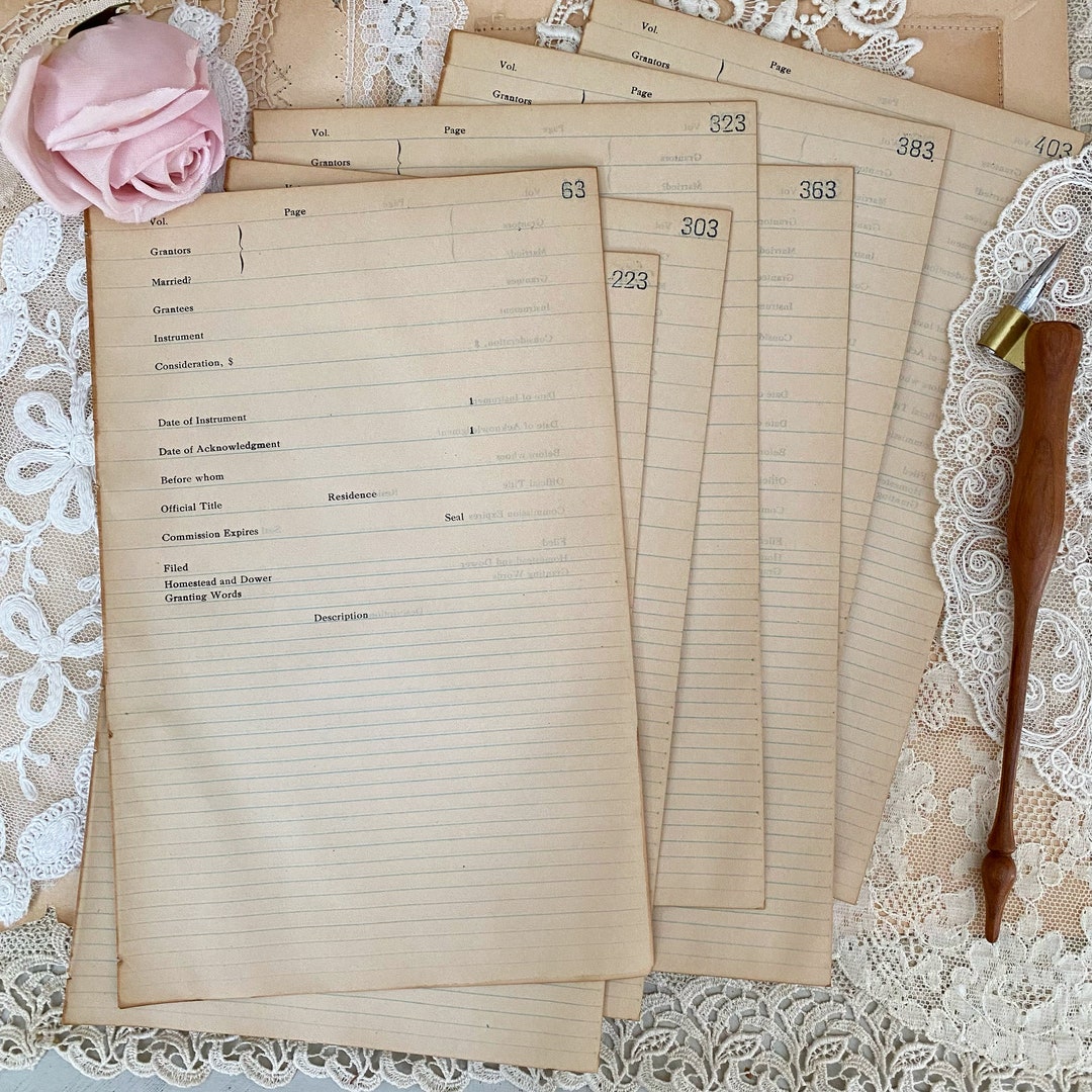 Antique 1900s Mortgage Loan Document Ledger Papers- Blank - Etsy