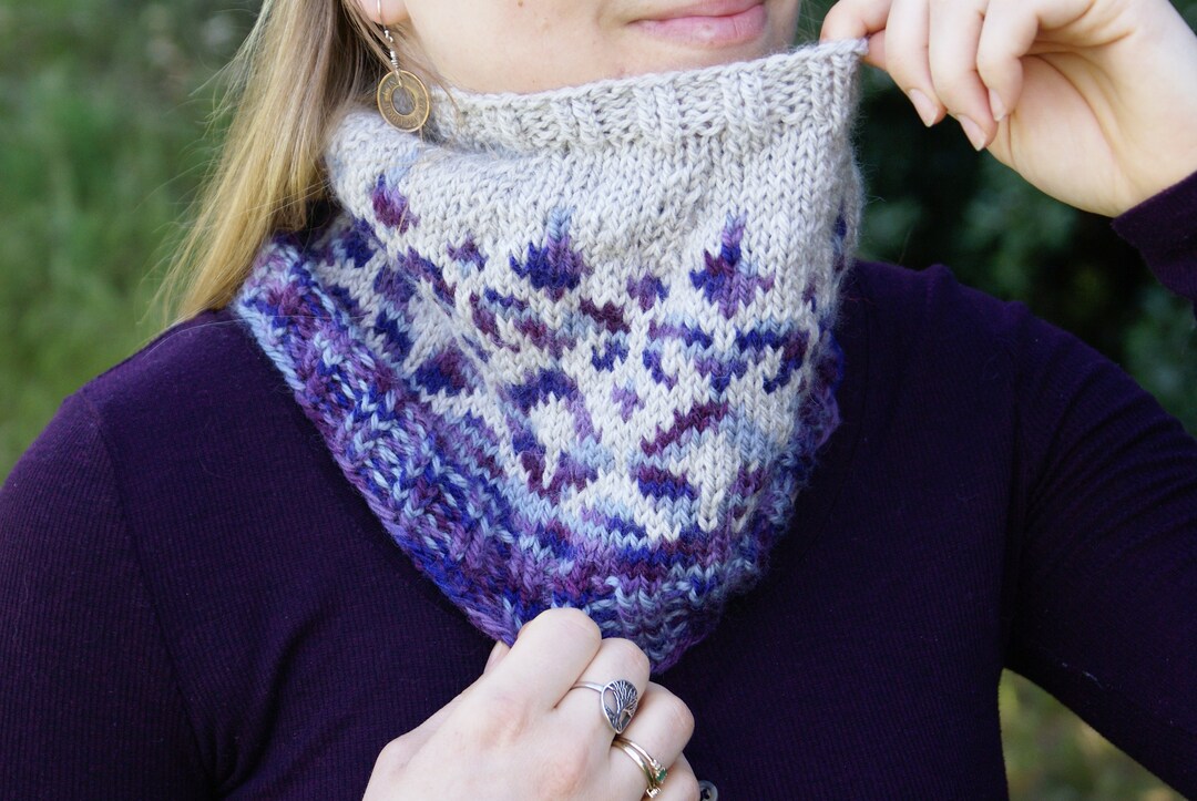 Knitting Pattern: Moonstone Cowl // Adult Cowl // Colorwork Knitting ...