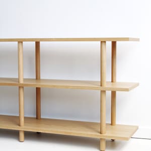 Mid Century Style Bookshelf Light Oak Dowel Bookcase - Etsy