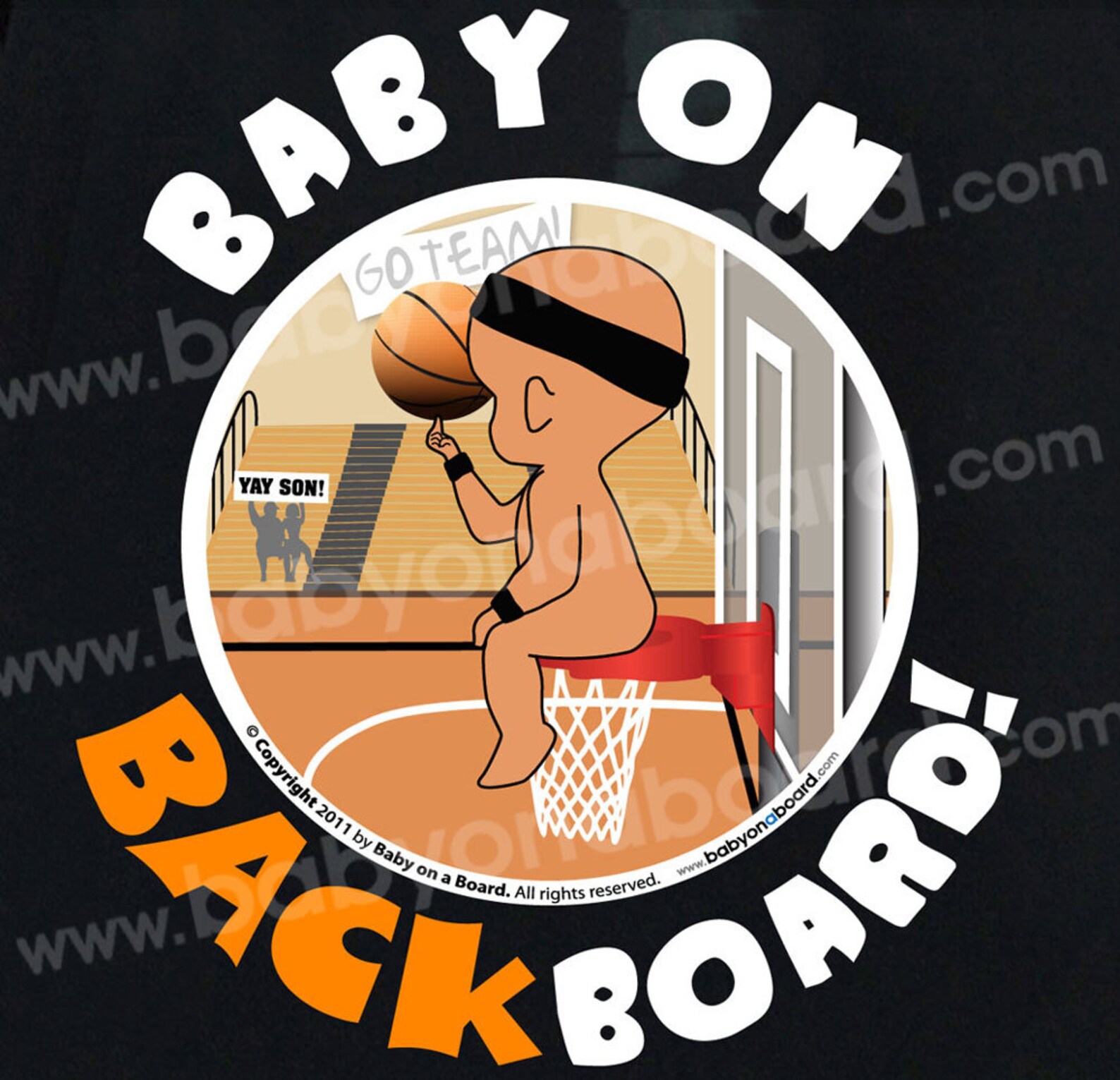 Baby on Backboard (basketball) - Etsy