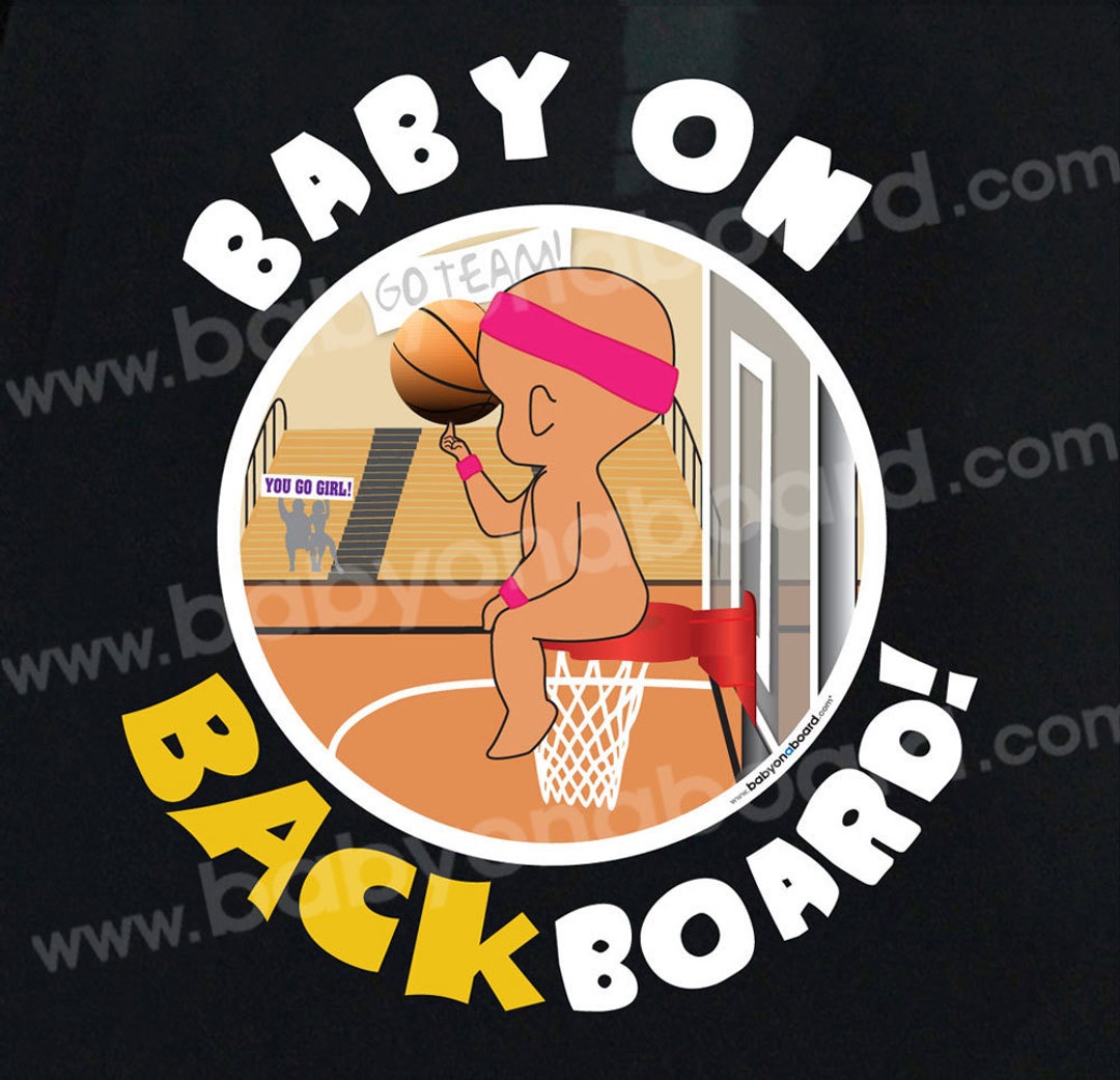Baby on Backboard (basketball) - Etsy