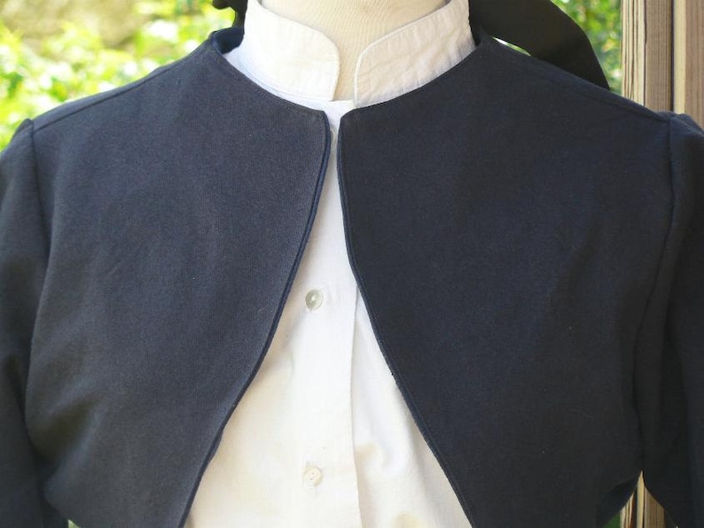 Victorian Short Bolero Jacket Civil War Zoauve Historical Costume - Etsy