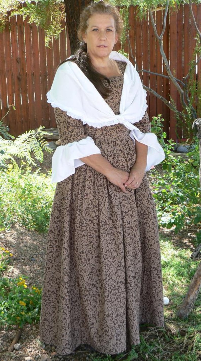 Woman's Colonial Era Fichu Shawl Cotton Scarf Wrap Costume - Etsy