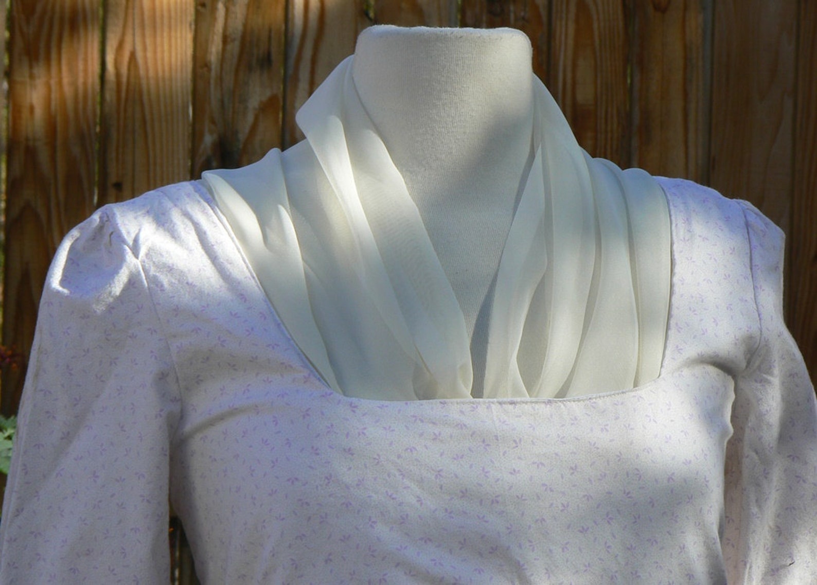 Ladies Regency Fichu Jane Austen Neck Shawl Sheer Costume | Etsy