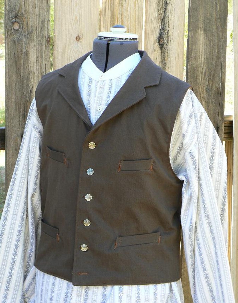 Western Cowboy Vest Victorian Ranch Waistcoat Historical - Etsy