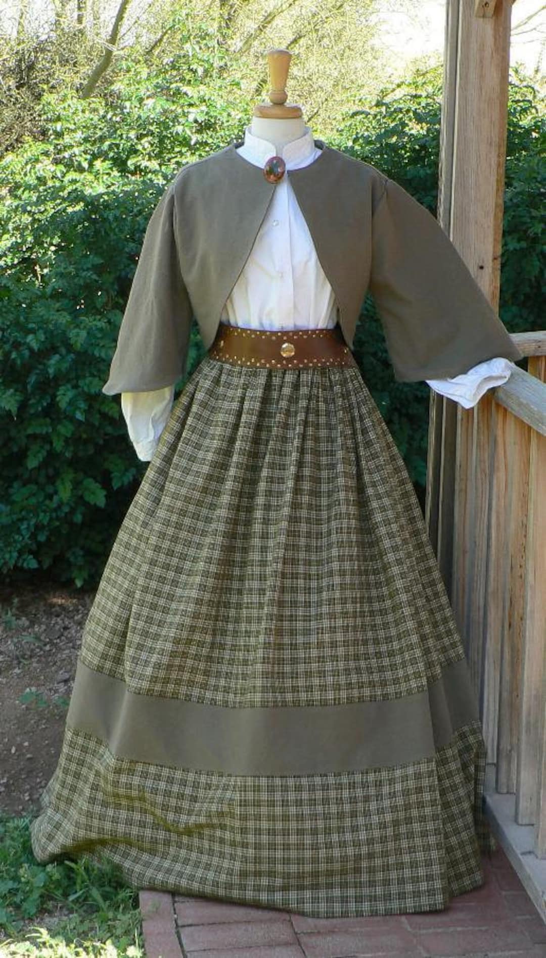 Civil War Zoave Jacket Victorian Bolero Historical Costume Homespun ...