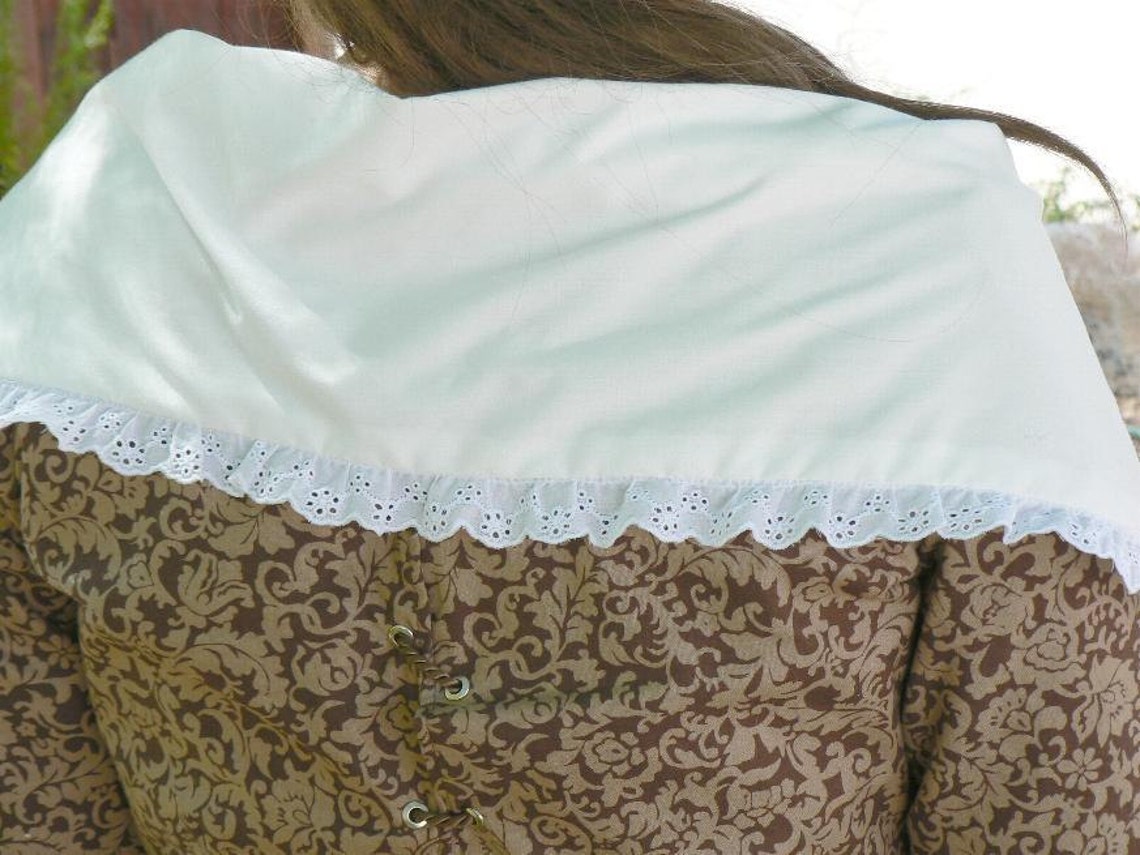 Woman's Colonial Era Fichu Shawl Cotton Scarf Wrap Costume - Etsy
