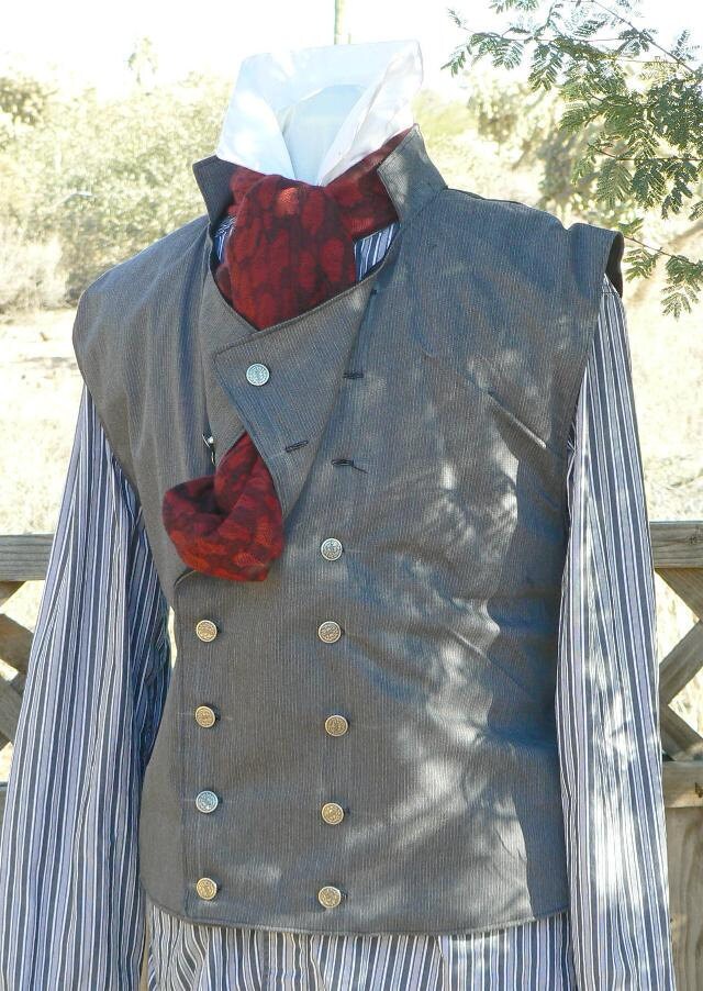 Steampunk Victorian Waistcoat Vest Suiting LARP Cowboy Stripe - Etsy