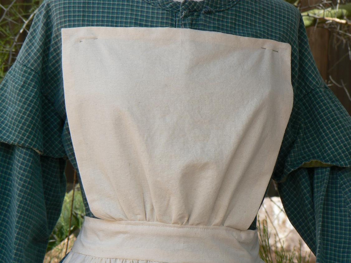 Civil War Pinner Apron Victorian Ladies Tie Half Skirt Colonial Bib - Etsy