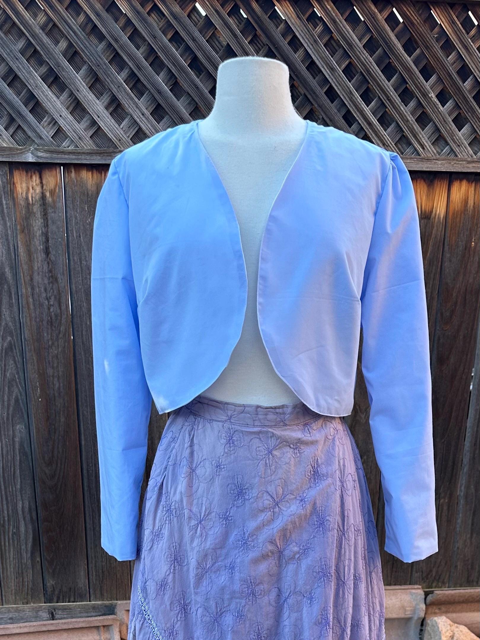 Victorian Bolero Jacket Cotton Shrug Steampunk Long Sleeve Woman’s ...
