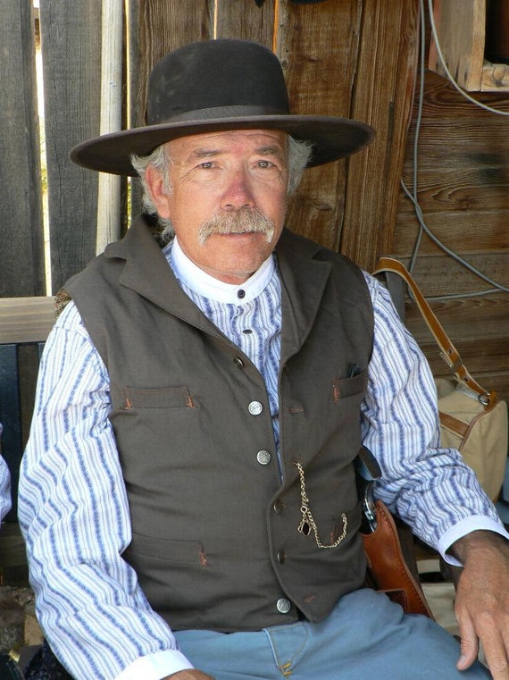 Western Cowboy Vest Victorian Ranch Waistcoat Historical - Etsy