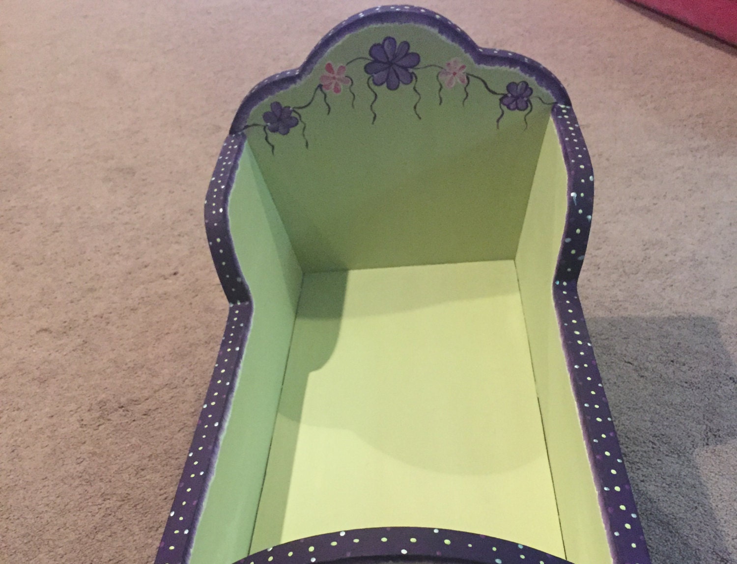 Custom Wooden Painted Doll Cradle - Etsy