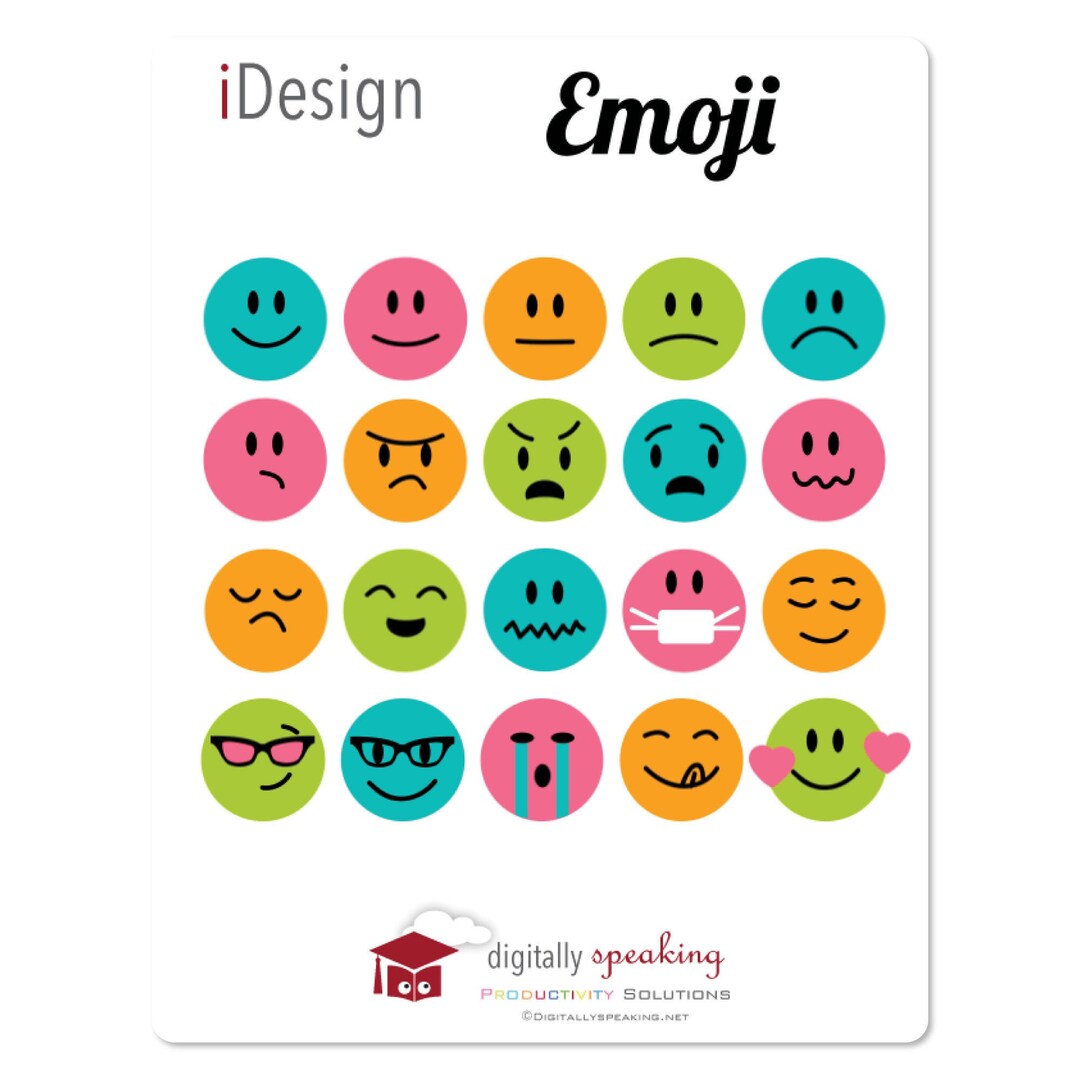 Emoji Idesign Keynote Planner Sticker Customizable Shapes - Etsy