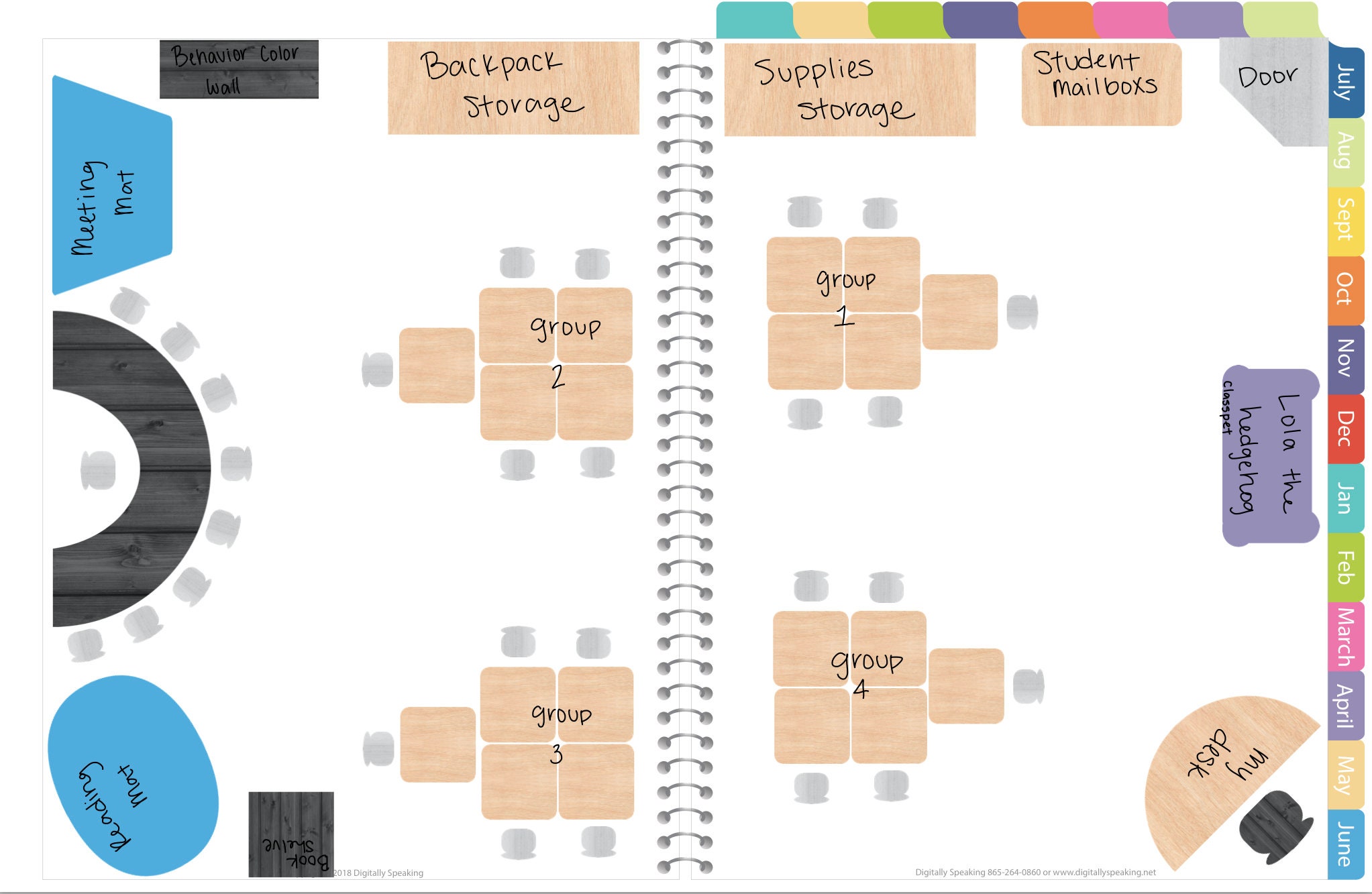 Classroom Floor Plan Digital Planner Stickers for iPad Goodnotes ...