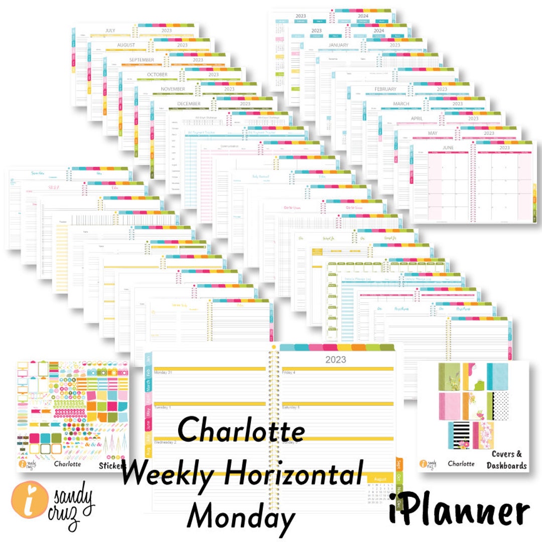 Goodnotes 2023 Iplanner Digital Planner charlotte Weekly Horizontal ...