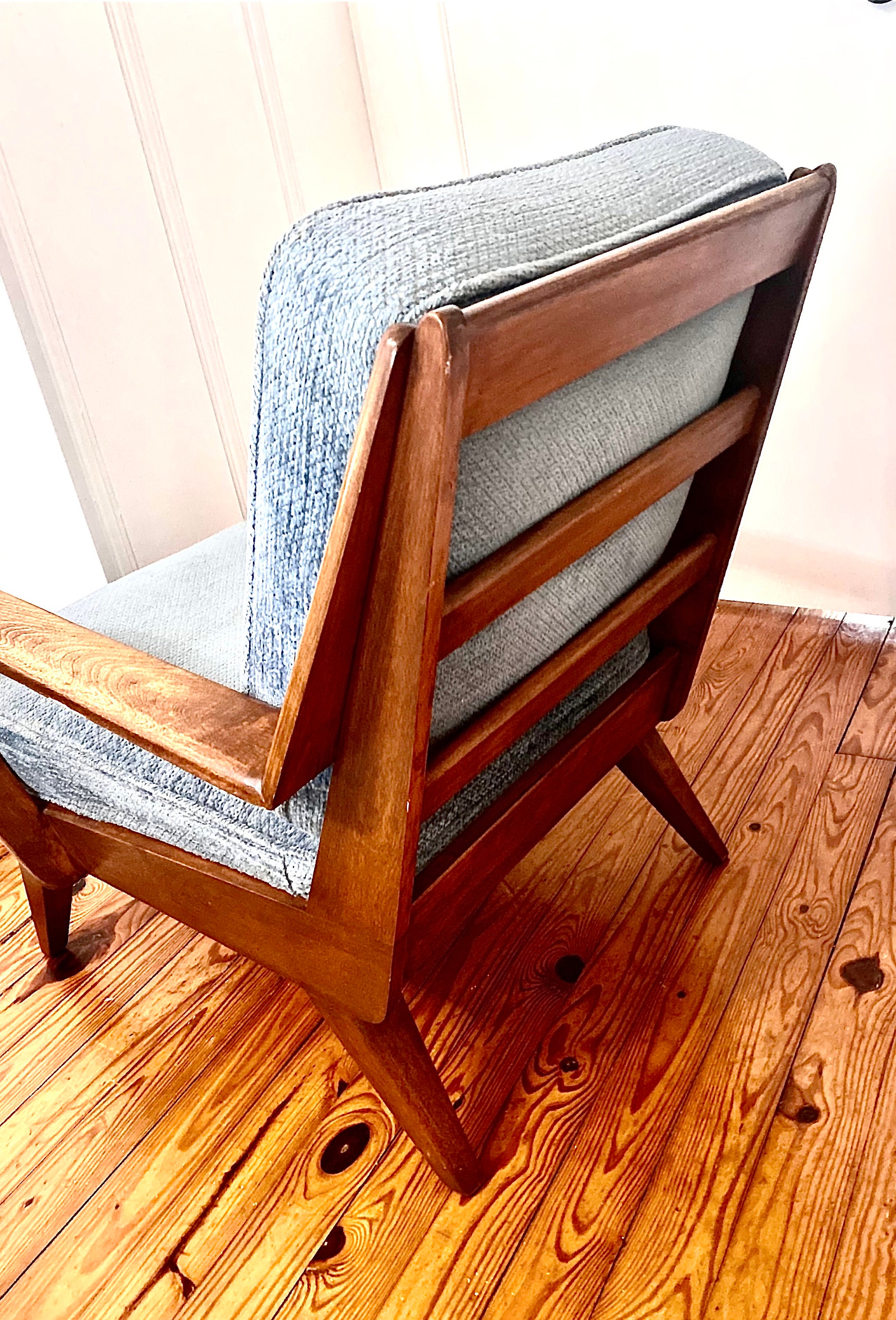 RARE! Heywood Wakefield Rolled Arm Lounge Chair. Vintage Club Armchair ...