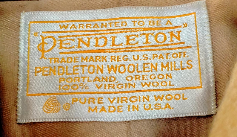 VTG PENDLETON Coat. 100% Virgin Wool Overcoat. Portland Oregon USA Made ...