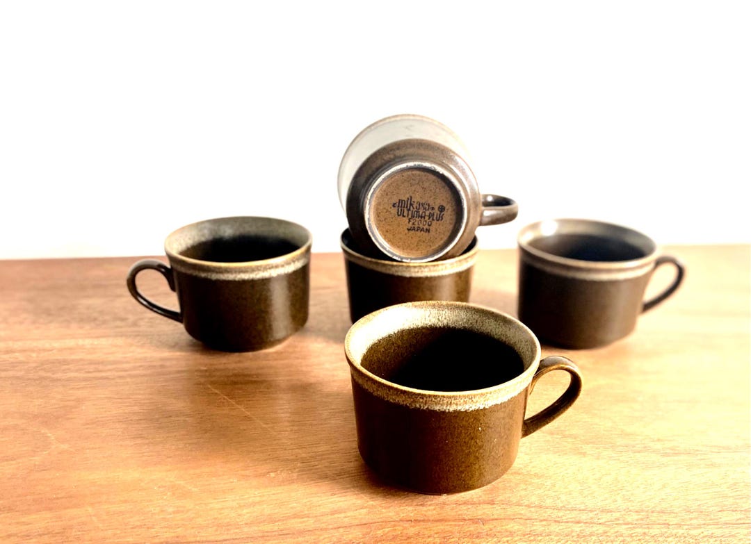 Vintage Mikasa Mugs. Japandi Style Design. Mid Century Modern Tableware ...