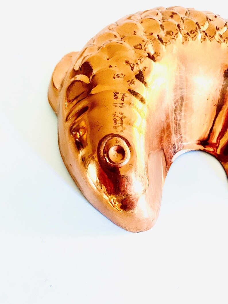 Vintage 1950s Solid Copper Fish Mold. Country Cottage Decor. Kitchen ...