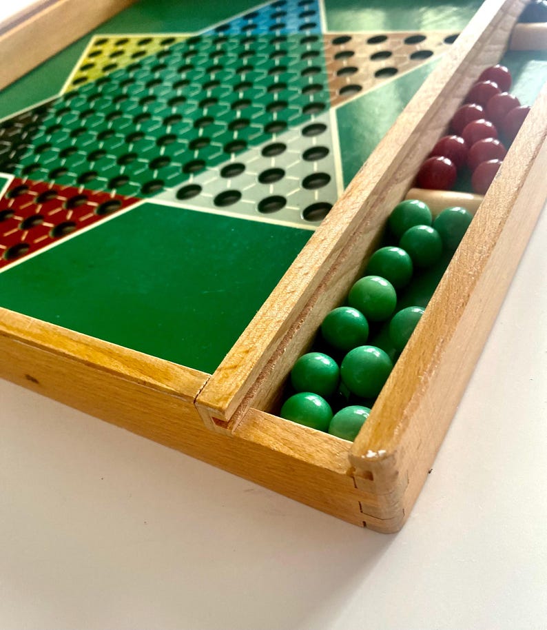 Vintage Board Game. Chinese Checkers. Marbles. Family Game Night ...