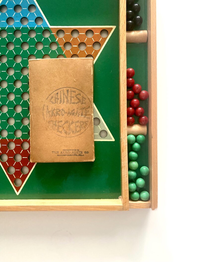Vintage Board Game. Chinese Checkers. Marbles. Family Game Night ...