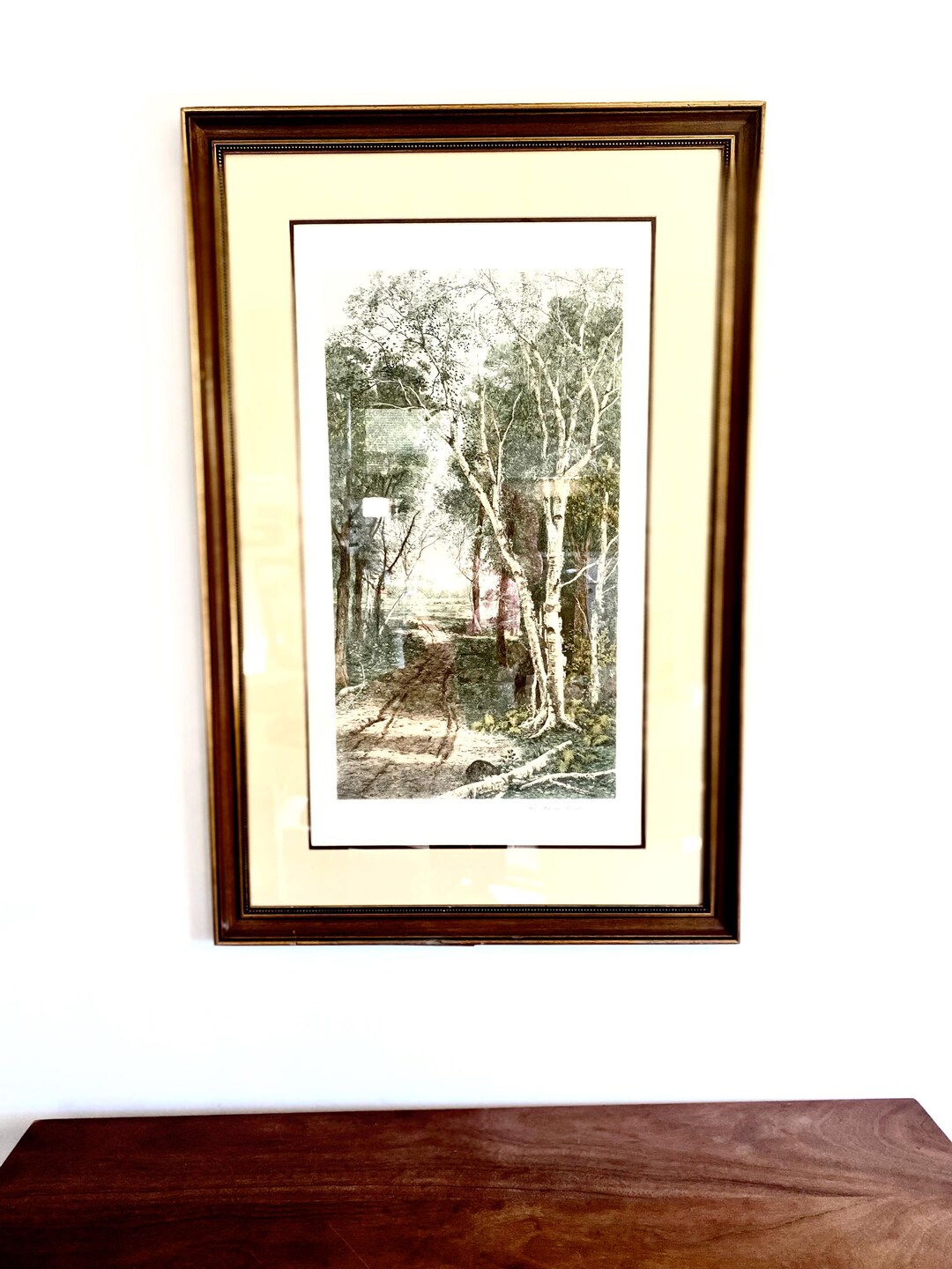 Vintage Framed Etching Print: "the Farm Road" by Hamilton Hamilton ...