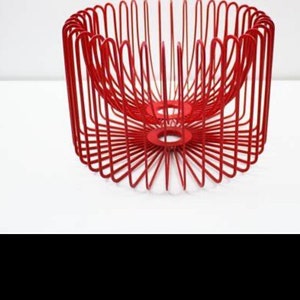 Ikea red Fruit Bowl by Swedish Designer Ehlen Johansson. MCM Metal ...