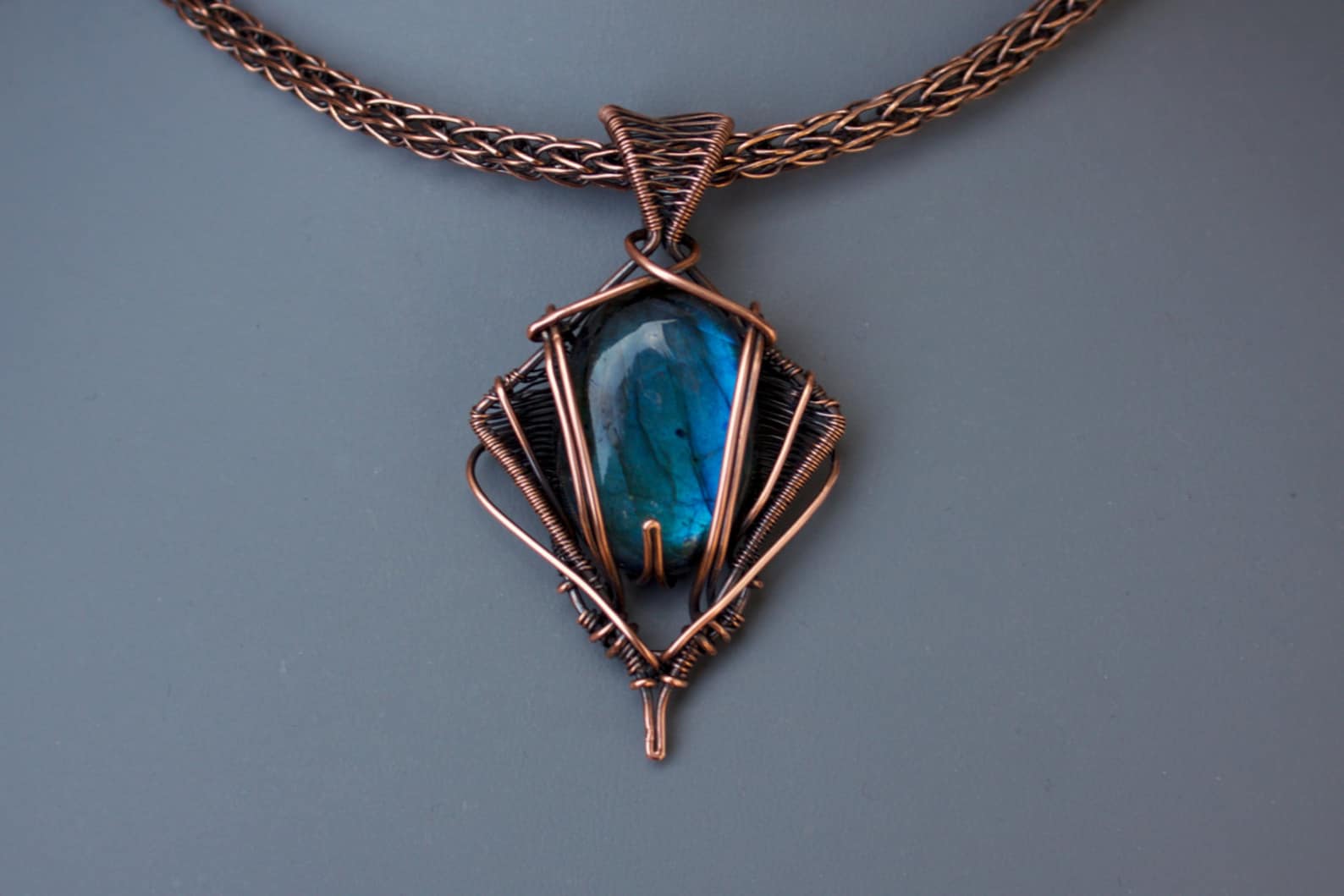 Art Deco Wirework, Wire Wrapped Cabochon Pendant Tutorial, Pattern. PDF ...