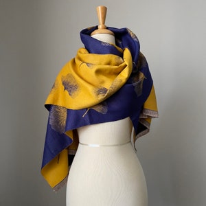 Yellow Winter Scarf , Luxuriously Soft Shawl for Woman, Large Blanket ...