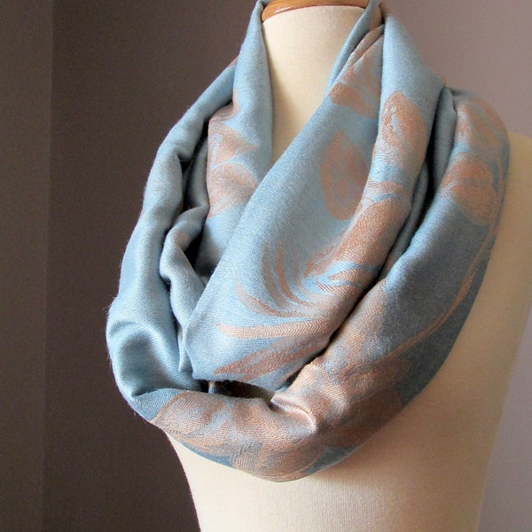Floral Wool Scarf - Etsy
