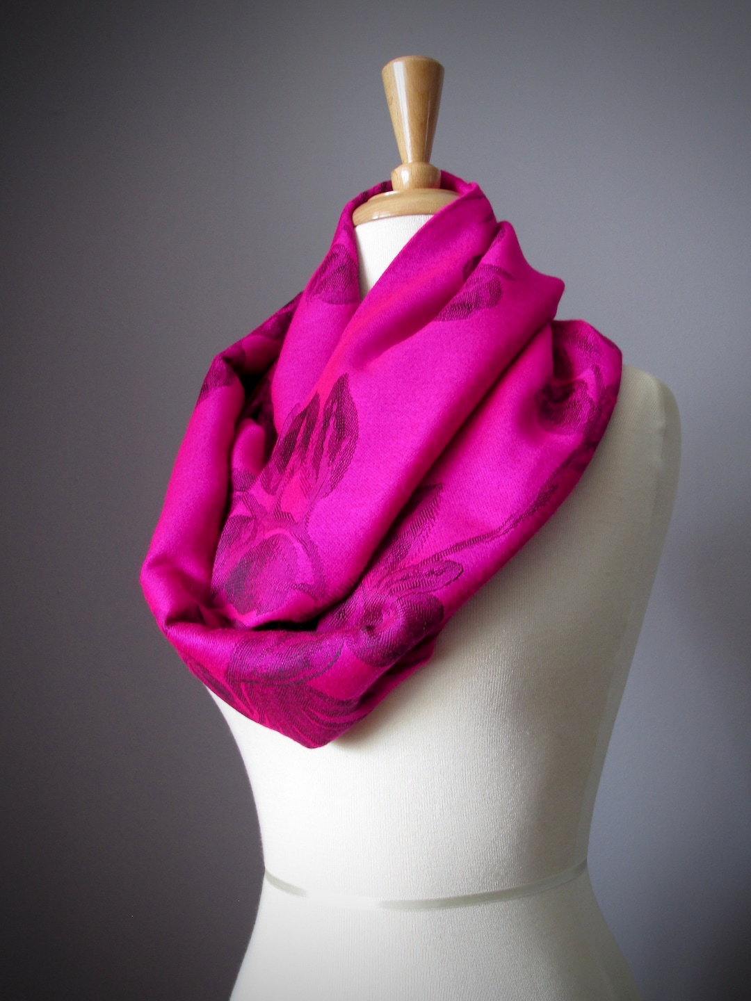 Hot Pink Scarf, Pashmina Shawl, Valentines Scarf, Womens Scarf, Spring ...