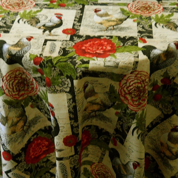 Rooster Table Cloth - Etsy