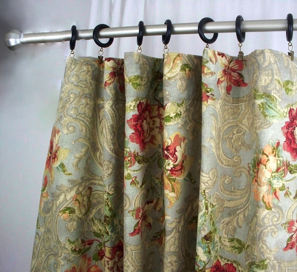 Rod Pocket Curtains, Drapery Panels Decor, Window Long Drapes Draperies ...