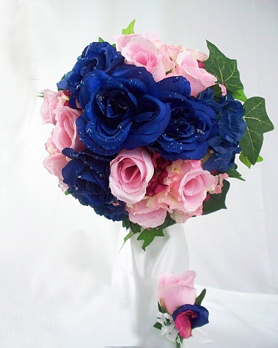 Light Pink And Royal Blue Wedding