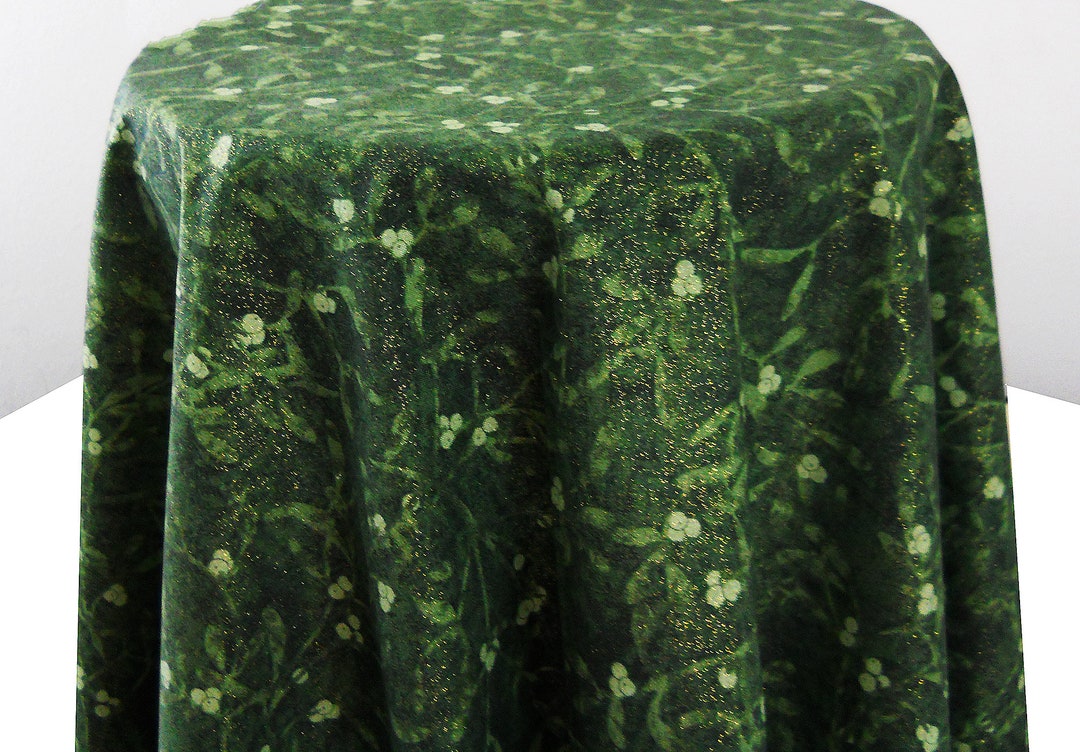 Green Tablecloth Cloth Table, Forest Dark Green Tabletop, Decor ...