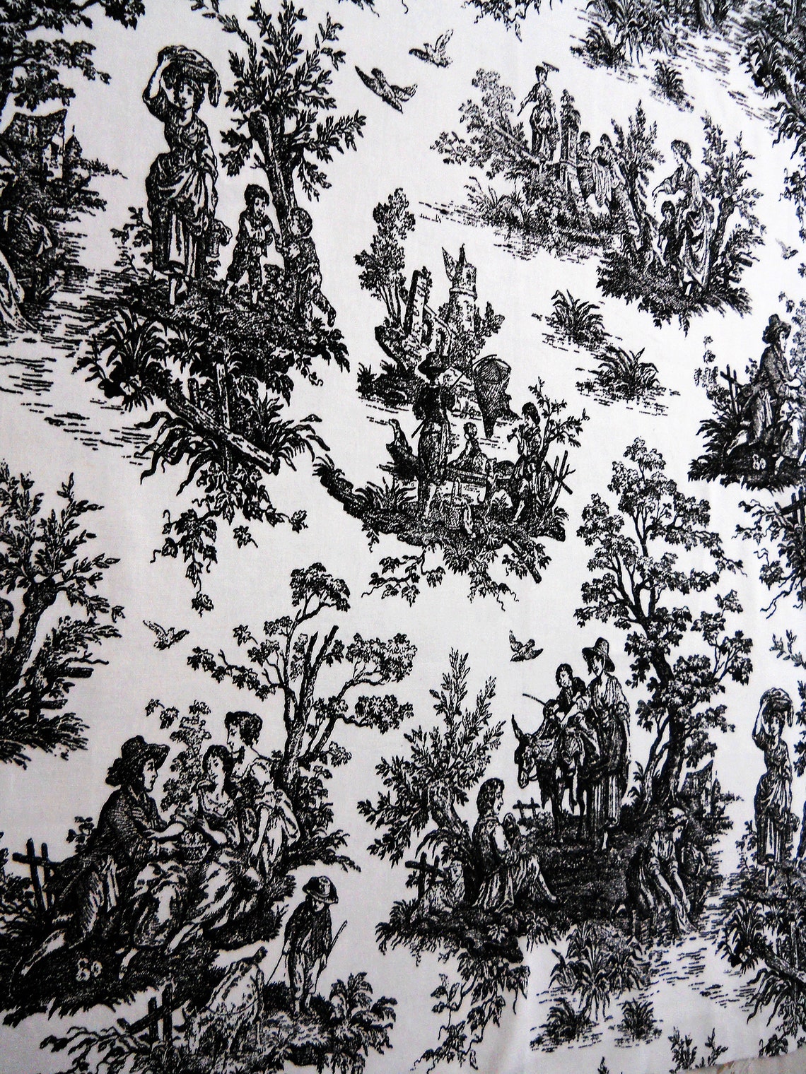 Black Toile Curtains Panels Pair 25 Lined Custom Drapery - Etsy