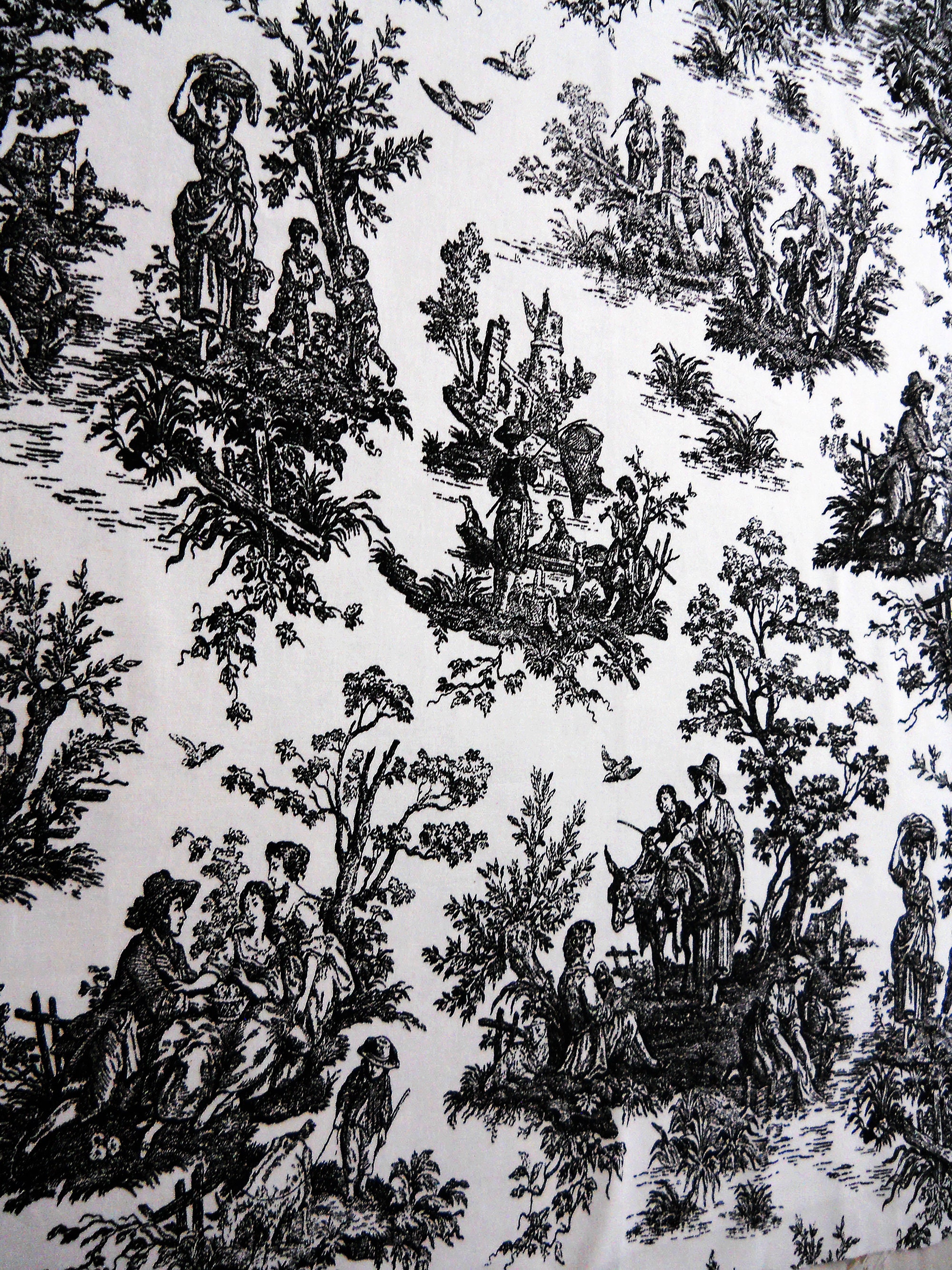 Black Toile Curtains Panels Pair 25 Lined Custom Drapery - Etsy