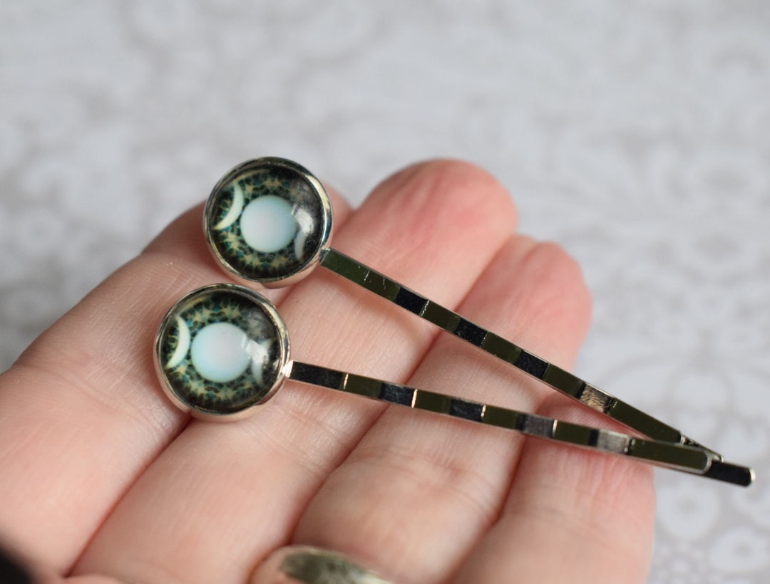 Triple Moon Goddess Hair Clips, Celestial Hair Accessories, Gifts Under ...