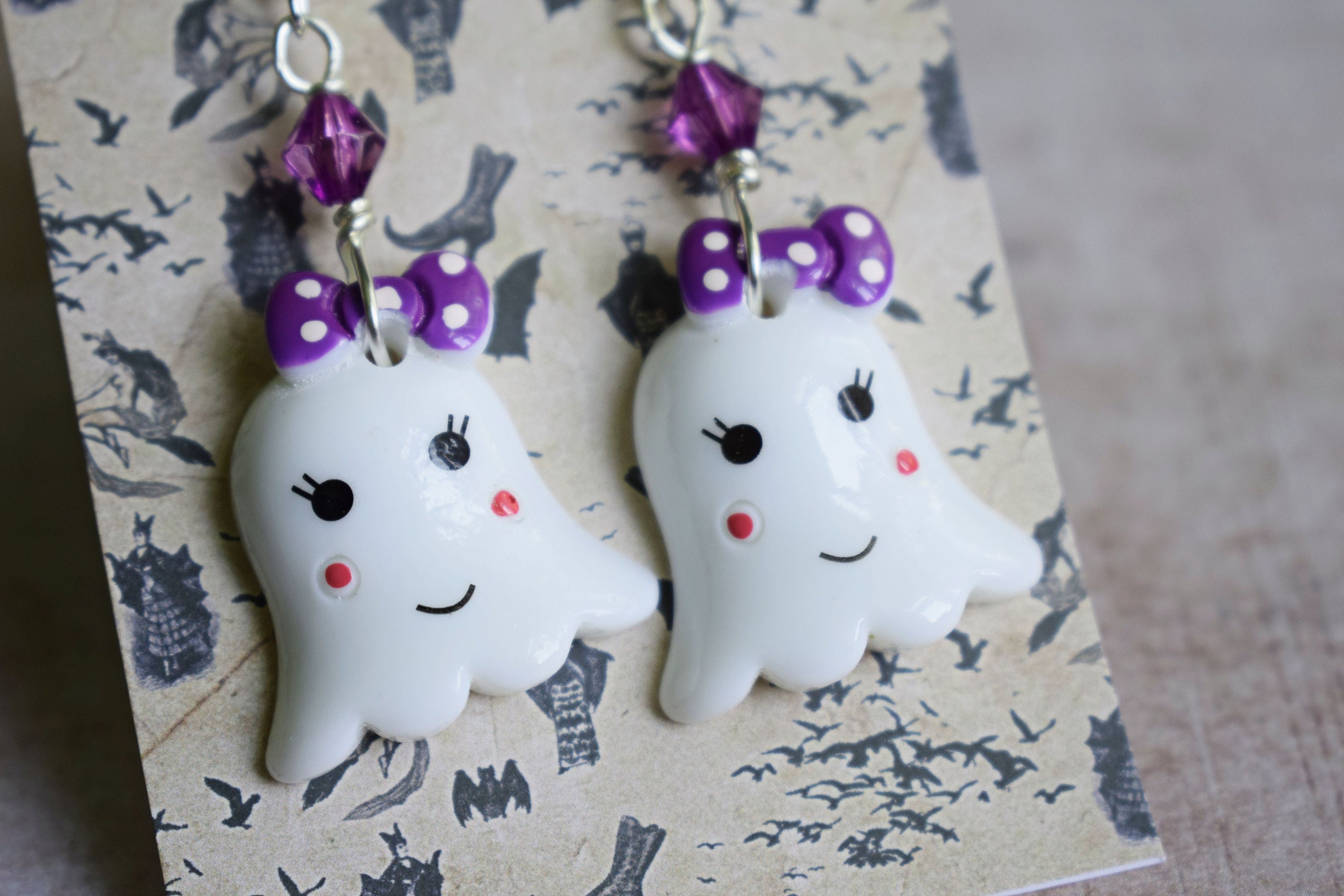 Ghost Earrings Halloween Jewellery Spooky Earrings - Etsy UK