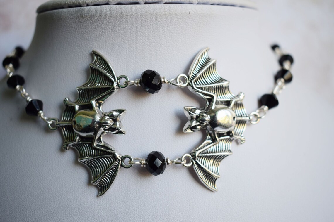 Bat Choker, Bat Necklace, Gothic Bat Choker, Gothic Jewellery ...