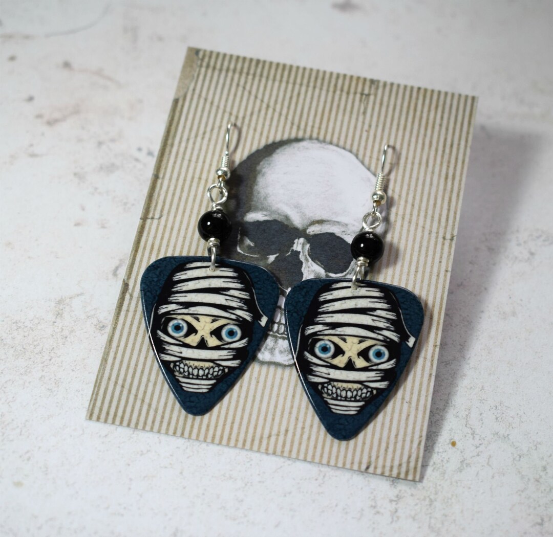 Mummy Plectrum Earrings Monster Jewellery the Mummy Movie - Etsy UK