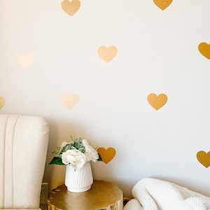 Set of 50 X 4 Inch Hearts. Vinyl Wall Art Decal. Geometric Wall Pattern ...