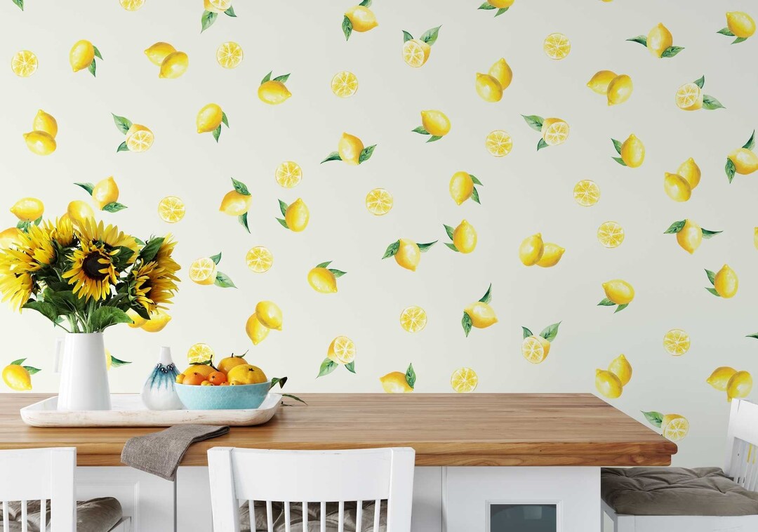 Set of 54 Lemon Decals. Citrus Fruit. Removable Wall Decals - Etsy