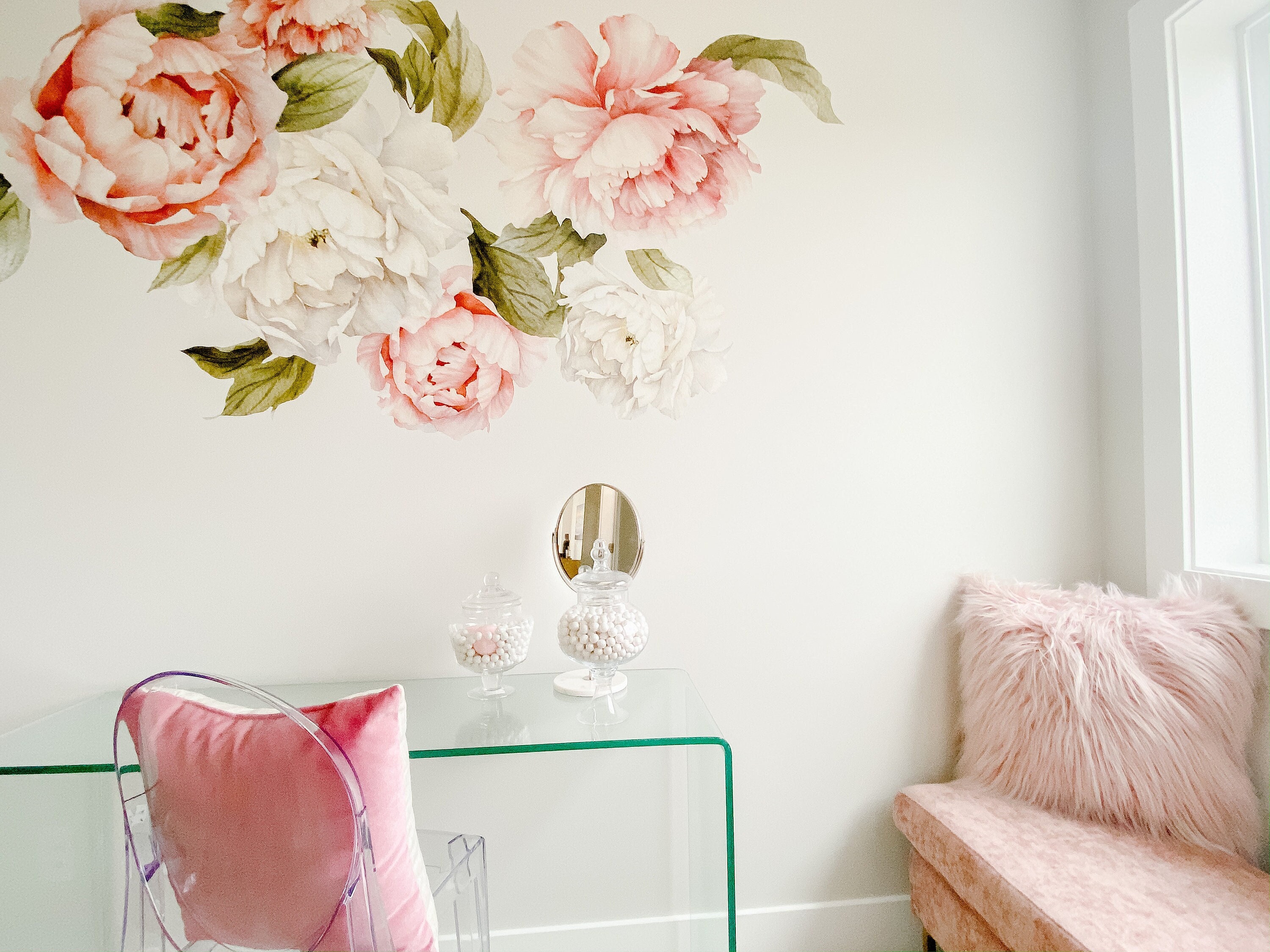 Perfect Peonies Half Order. Peony Wall Stickers Removable | Etsy